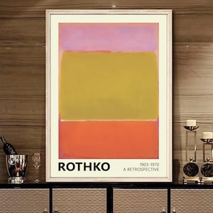 Mark Rothko Red and Purple Yellow Print Art,exhibition Poster,rothko ...