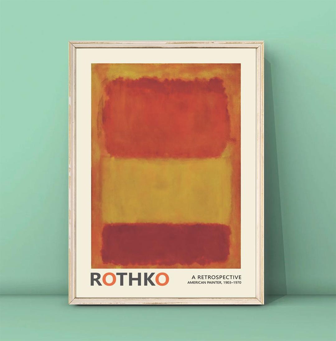 Mark Rothko Orange,red and Yellow Print Art,rothko Print,exhibition ...