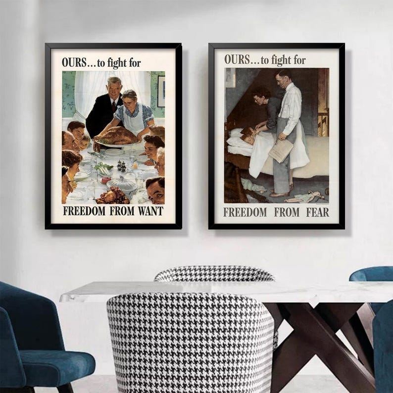 Norman Rockwell Four Freedoms Print Set (digital Download) - Etsy
