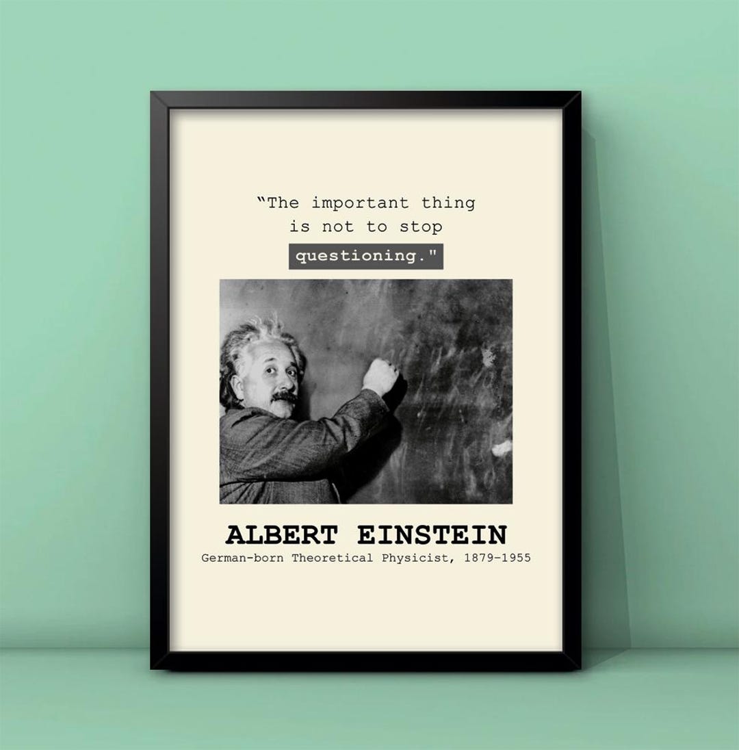 Einstein Quote Portrait Print: Science Classroom Decor (digital ...