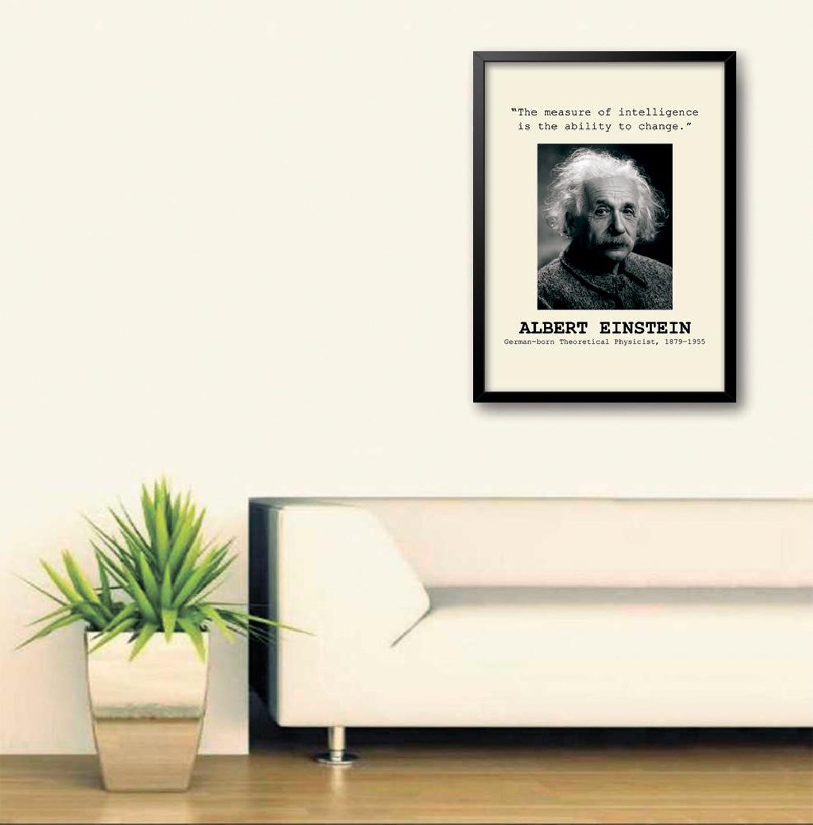 Albert Einstein Quote Poster: Inspirational Portrait (digital Download ...