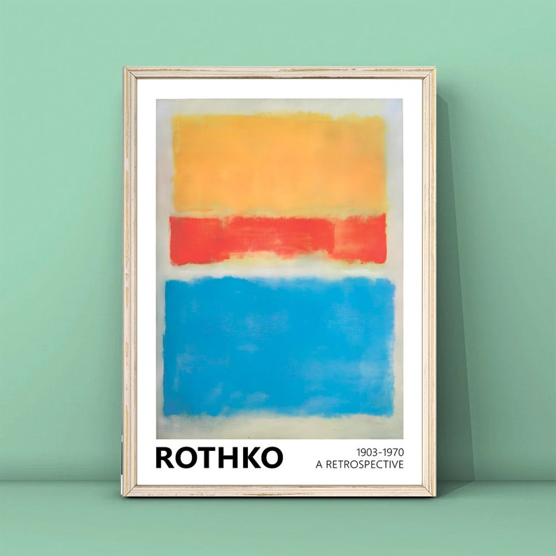 Mark Rothko Rot Blau Gelb Kunstdruck, Ausstellungsplakat, Moderne ...