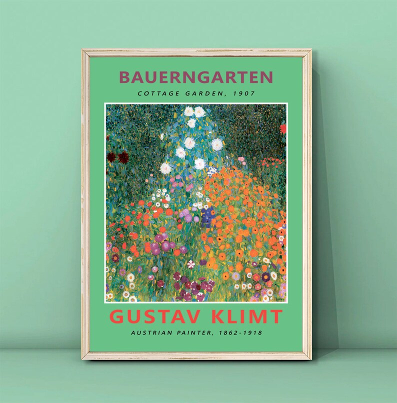 Gustav Klimt Cottage Garden , 1907 Print,gustav Klimt Painting ...