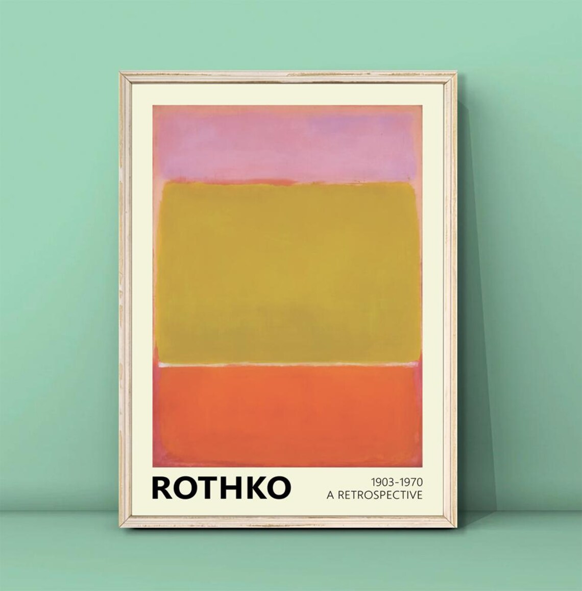 Mark Rothko Red and Purple Yellow Print Art,exhibition Poster,rothko ...