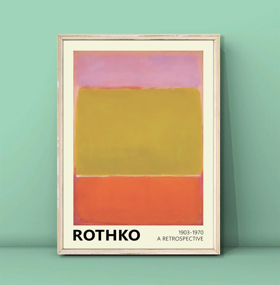 Mark Rothko Red and Purple Yellow Print Art,exhibition Poster,rothko ...