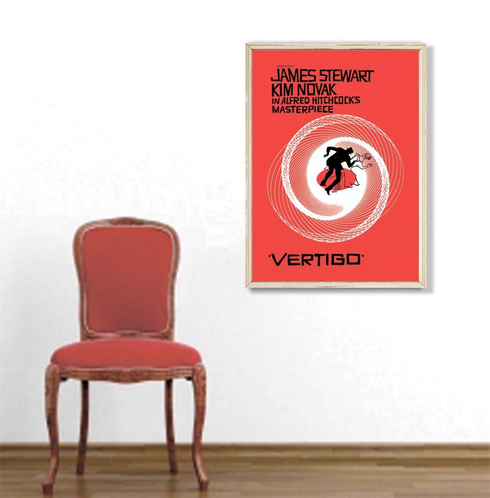 Vertigo Movie Poster,spirals in Art,film Posters by Saul Bass,retro ...