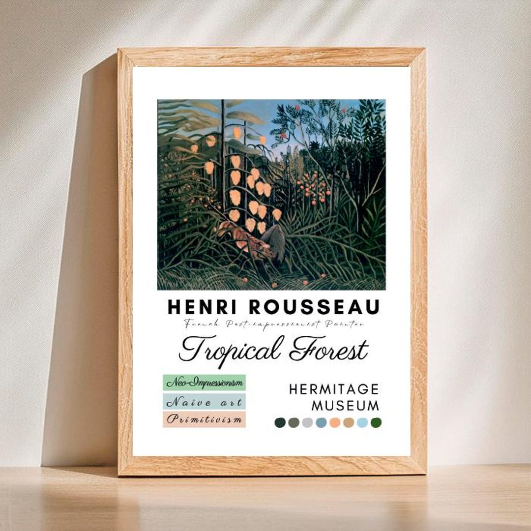 Henri Rousseau Tropical Forest Print,rousseau Painting,rousseau ...
