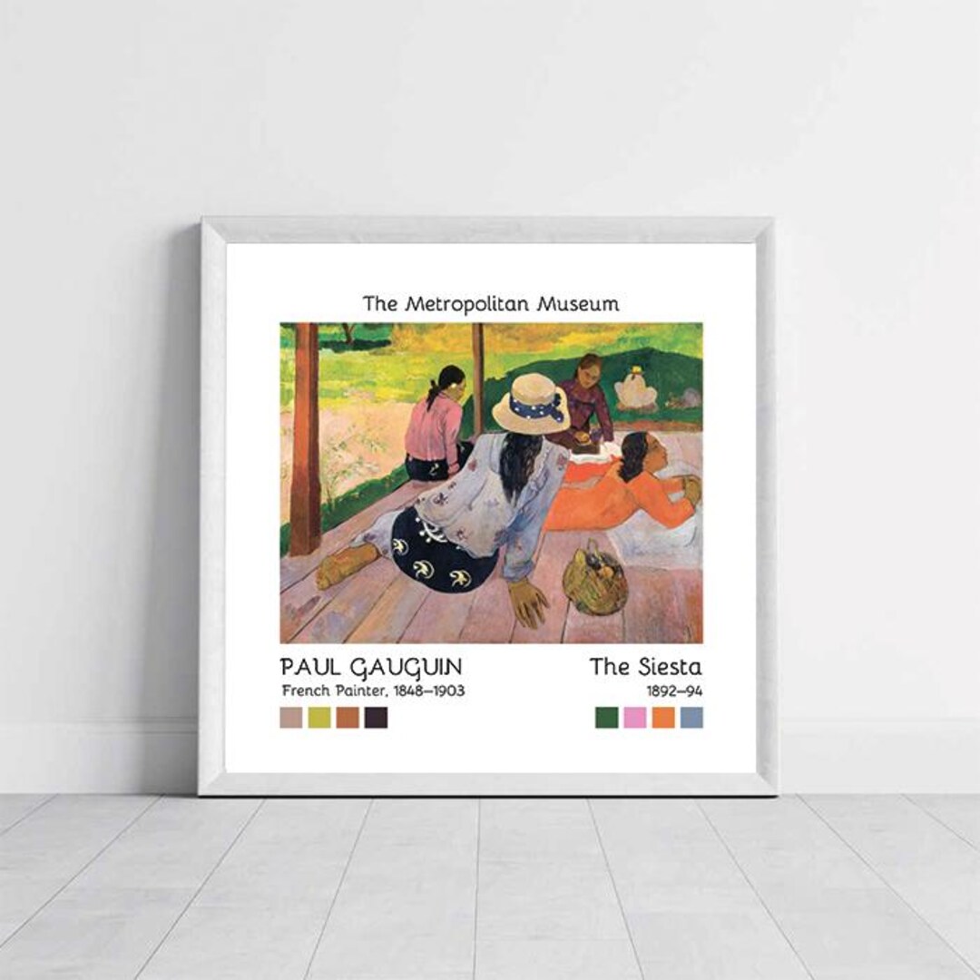 Paul Gauguin the Siesta, 1892–94 Print Wall Art,gauguin Painting Post ...