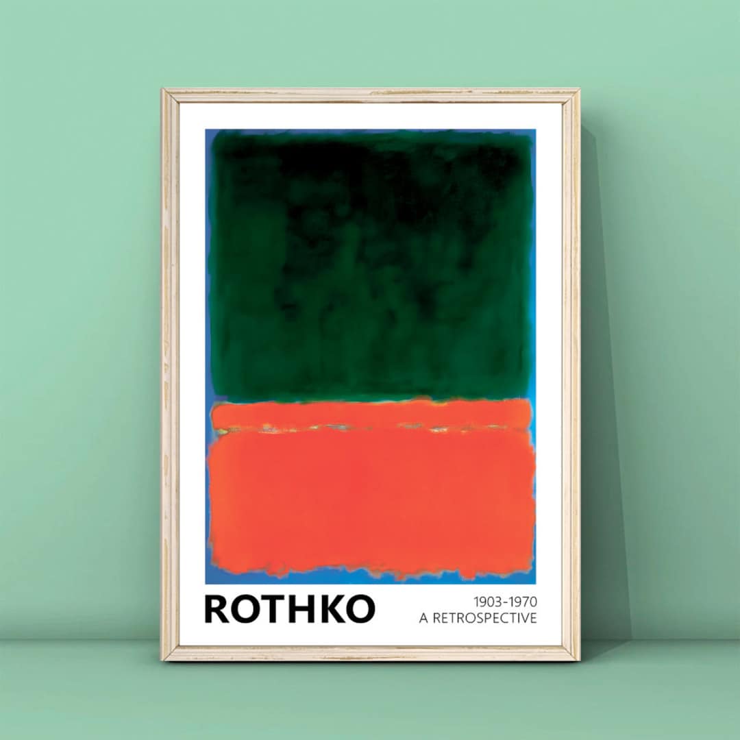 Mark Rothko Red Green Print Art,exhibition Poster,mark Rothko ...
