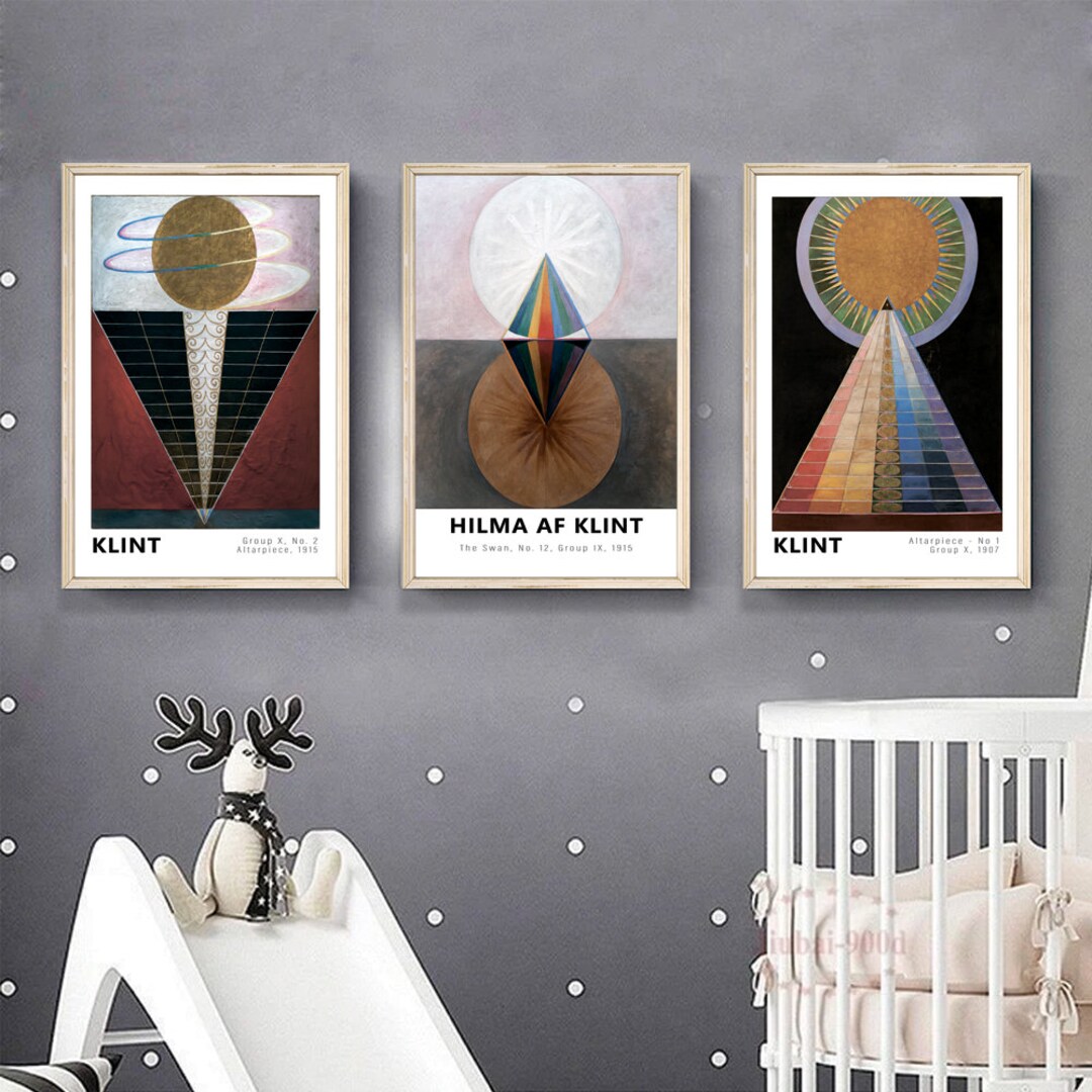 Set of 3 Hilma Af Klint the Ten Largest Print,klint Adulthood Poster ...