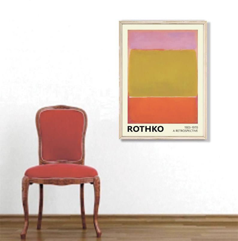 Mark Rothko Red and Purple Yellow Print Art,exhibition Poster,rothko ...