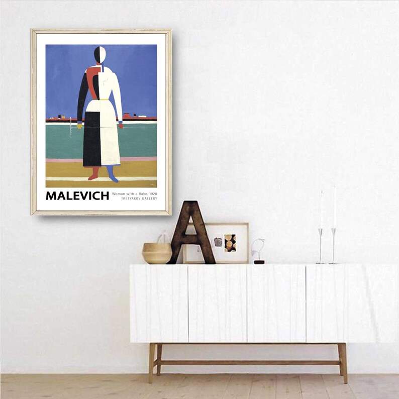 Kazimir Malevich Woman With a Rake, 1928 Print Wall Art,malevich Poster ...