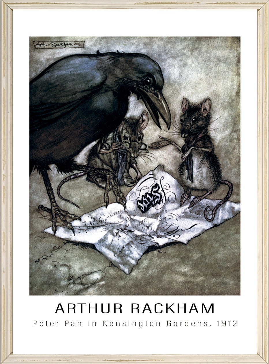 Arthur Rackham Peter Pan in Kensington Gardens Print,vintage ...