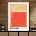 Mark Rothko Exhibition Poster: Orange, Yellow, White Print (digital ...