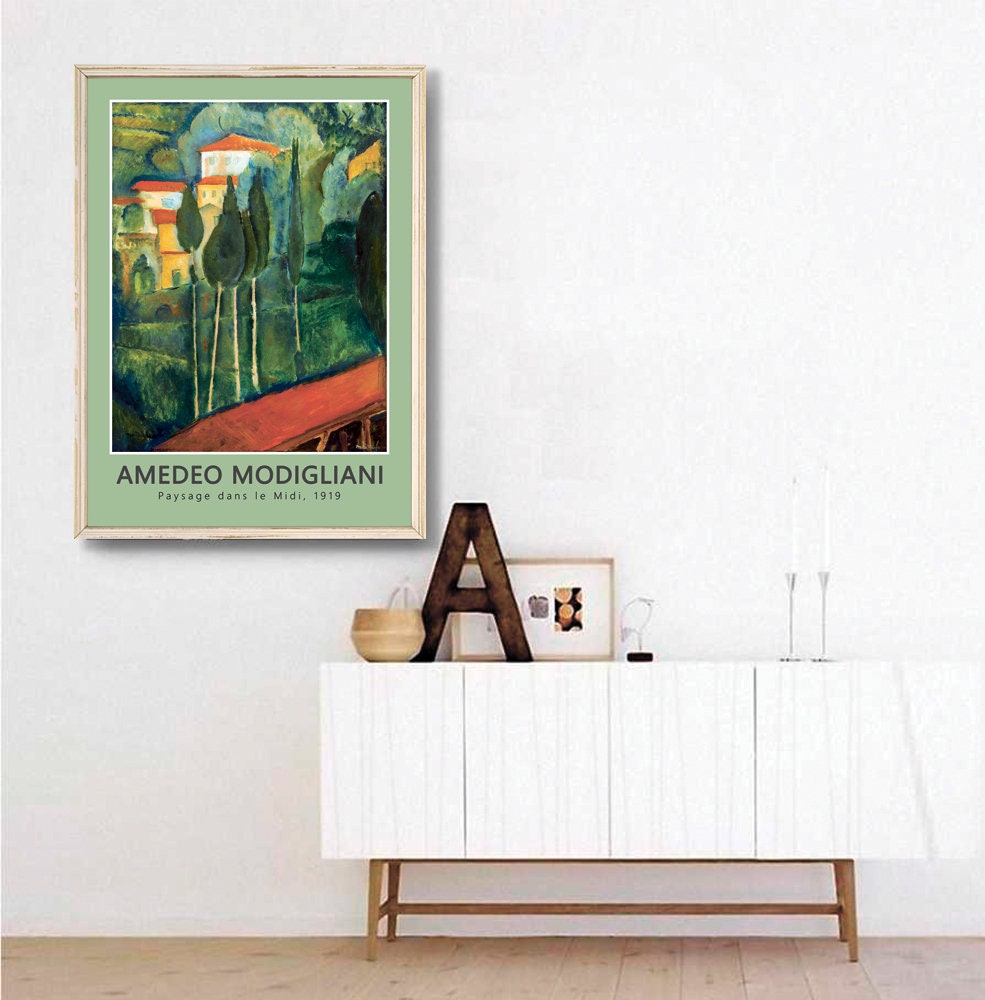Amedeo Modigliani, Paysage Dans Le Midi, 1919 Print,modigliani Painting ...