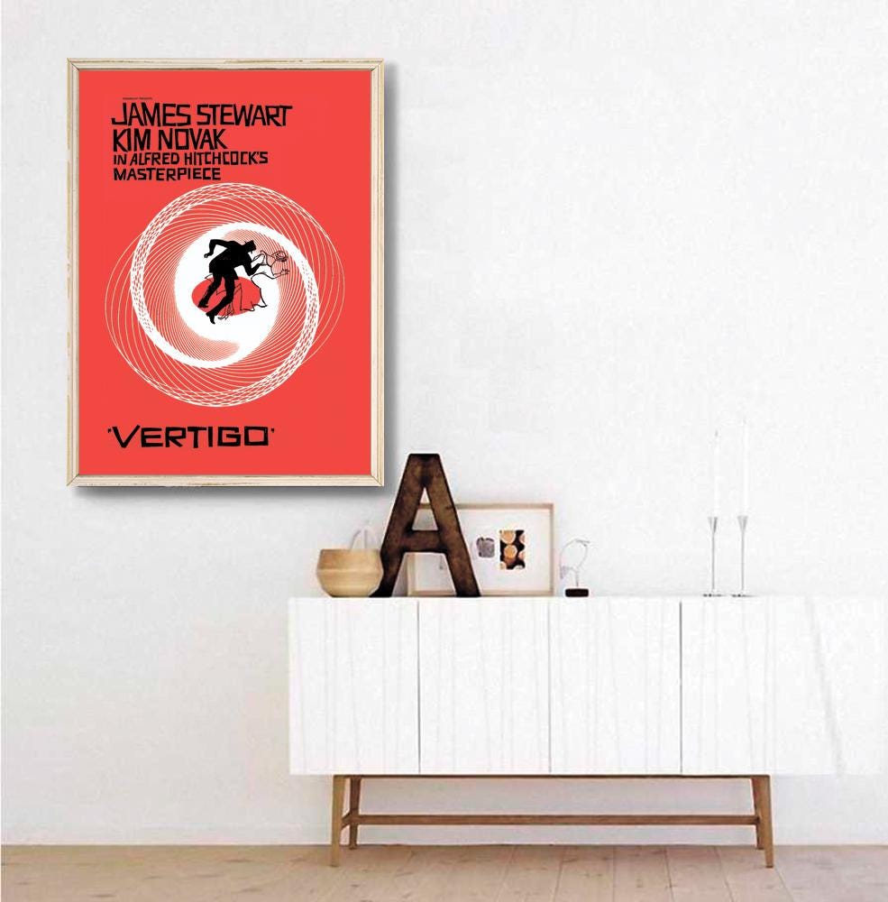 Vertigo Movie Poster,spirals in Art,film Posters by Saul Bass,retro ...