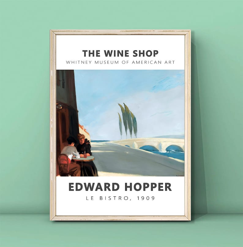 Edward Hopper, Le Bistro, 1909 Print Wall Art,hopper Painting,hopper ...