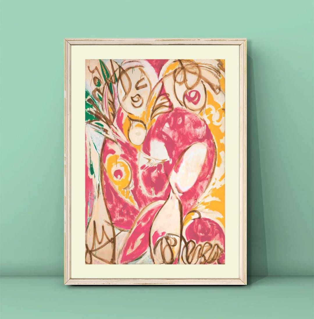 Lee Krasner Abstract Print,exhibition Poster,lee Krasner Abstract ...