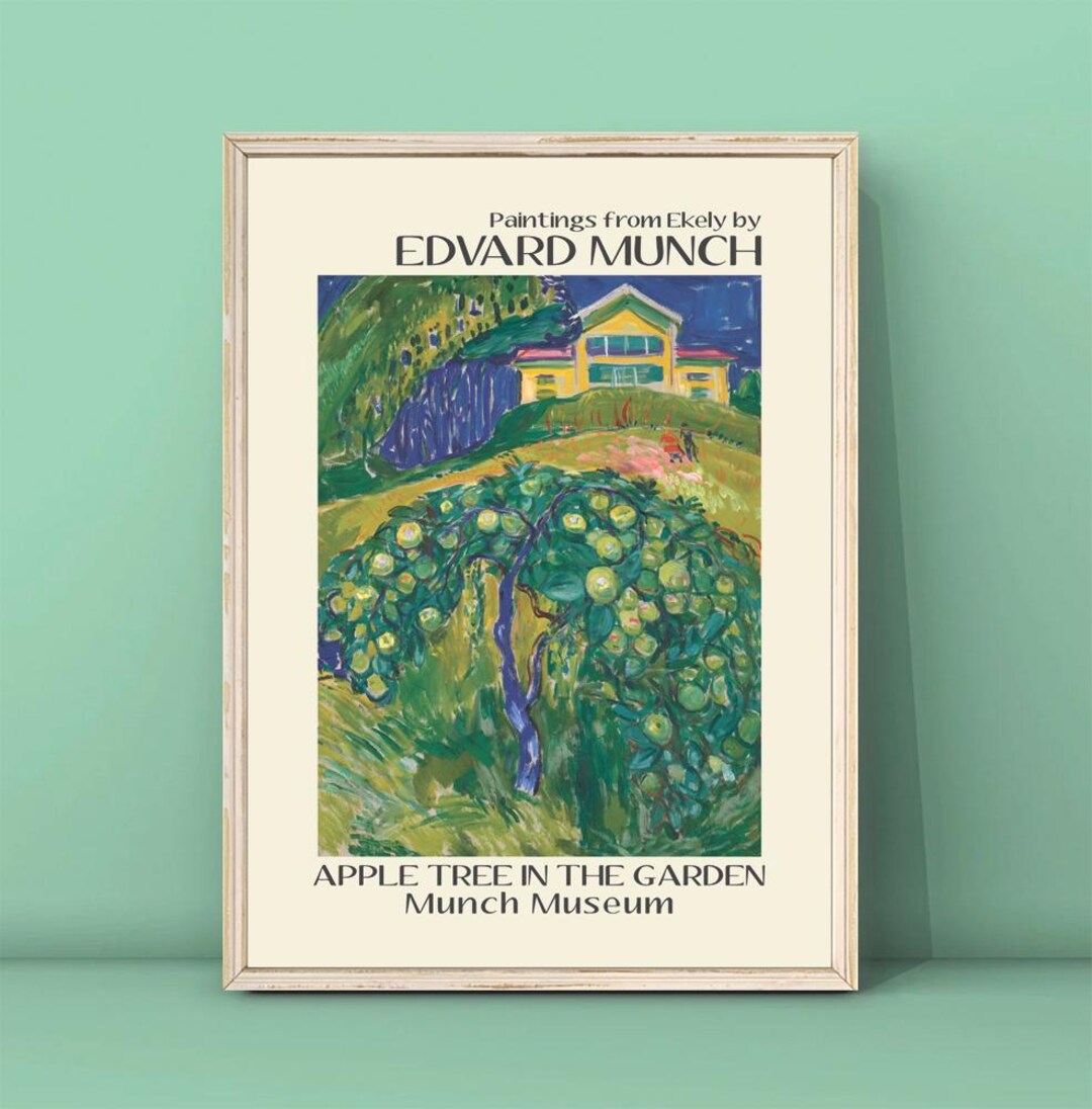Edvard Munch Apple Tree in the Garden Print,,landscape Paintings by ...