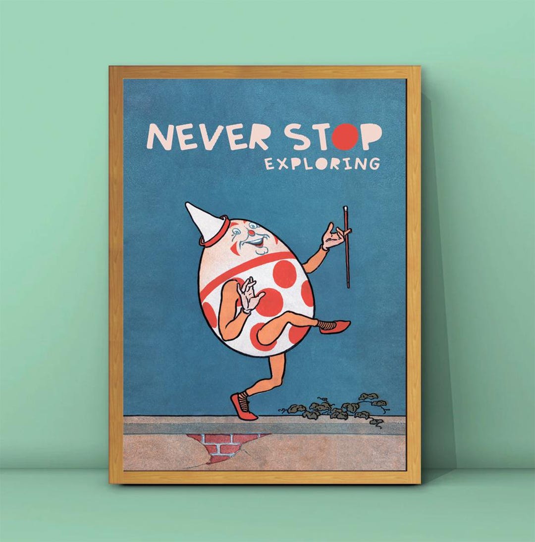 Never Stop Exploring Poster,nursery Wall Art,motivational Wall Art ...