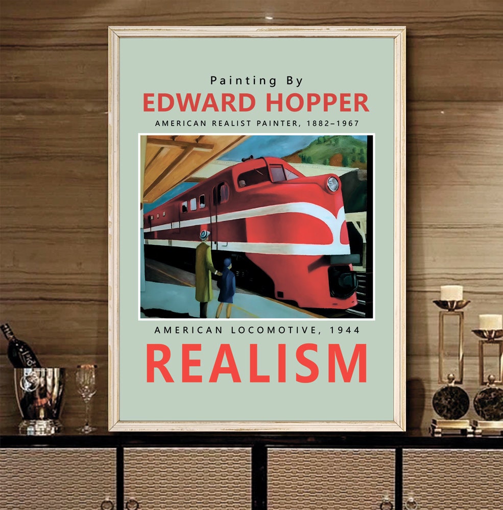 Edward Hopper American Locomotive, 1944 Print Wall Art,hopper Vintage ...