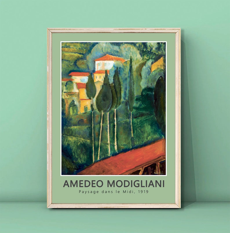 Amedeo Modigliani, Paysage Dans Le Midi, 1919 Print,modigliani Painting ...