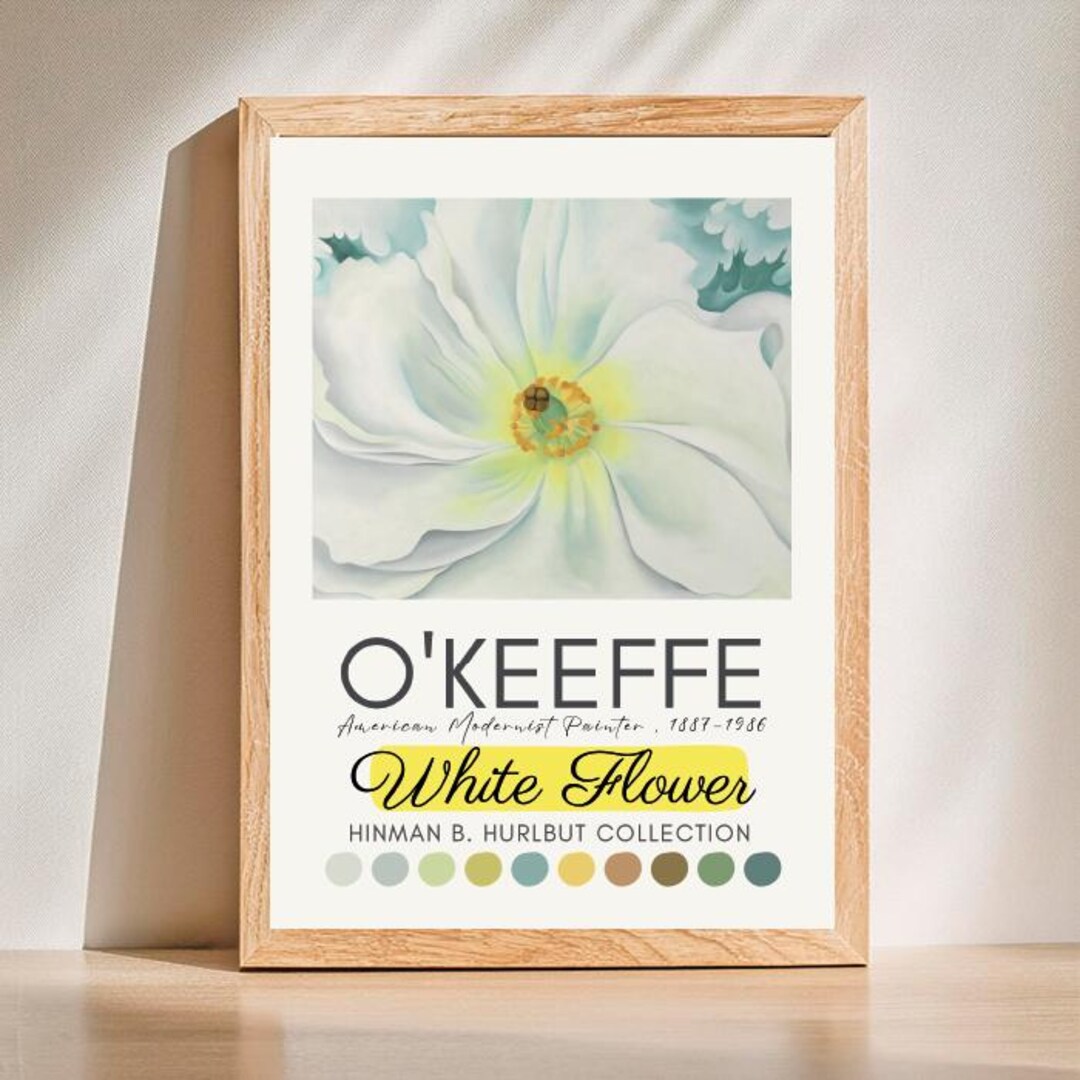 Georgia O'keeffe White Flower Print,american Modernist Painter ...