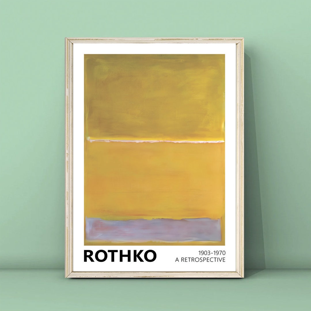 Mark Rothko Yellow Art Print: Minimalism Exhibition Poster (digital ...