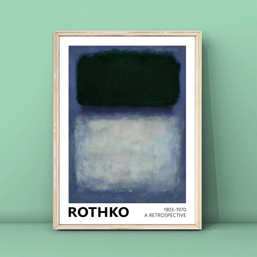 Mark Rothko White Blue Art Print,exhibition Print,modern Wall Decor ...