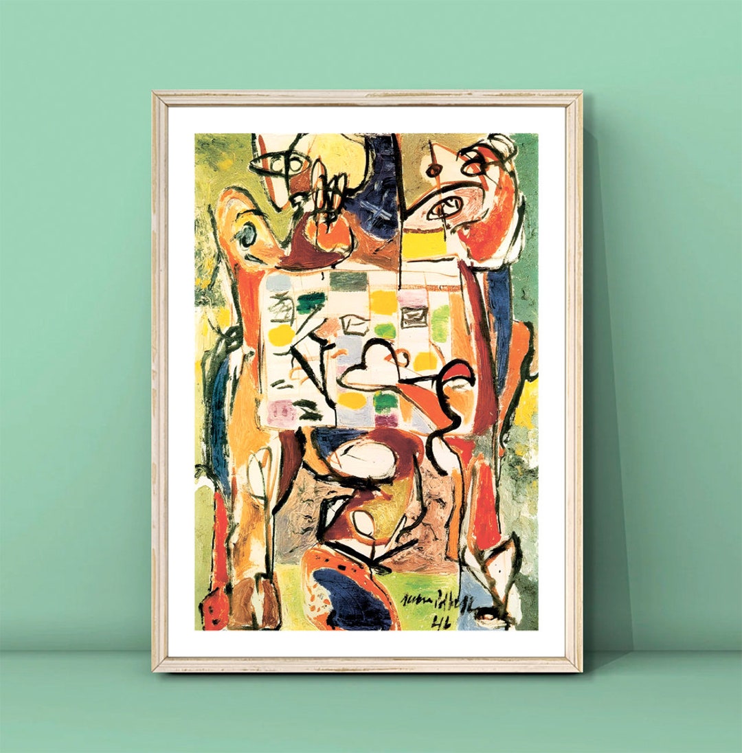 Jackson Pollock Colorful Abstract Print,exhibition Poster,pollock ...