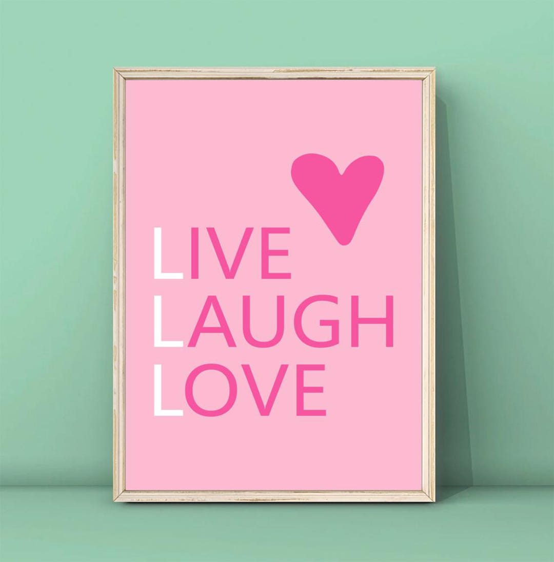 Live Laugh Love Print,living Room Poster,inspirational Quote Poster ...