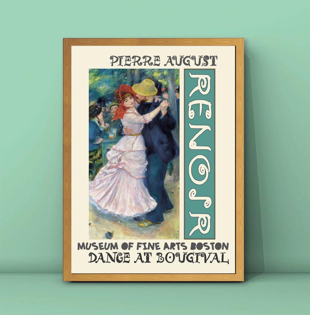 Pierre-auguste Renoir Dance at Bougival, 1883 Print,renoir Dance Poster ...