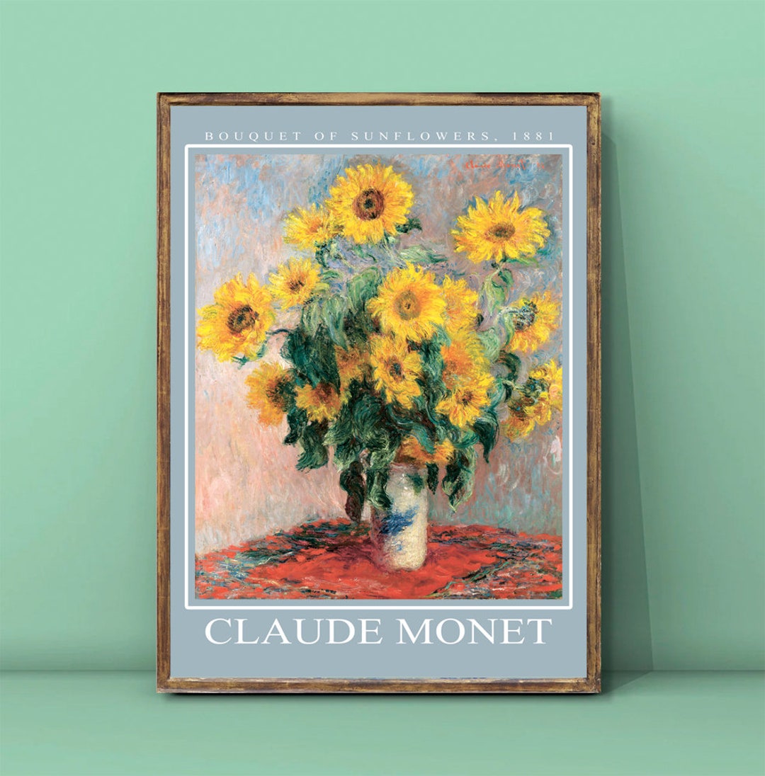 Claude Monet Bouquet of Sunflowers, 1881 Print,monet Flowers,monet ...