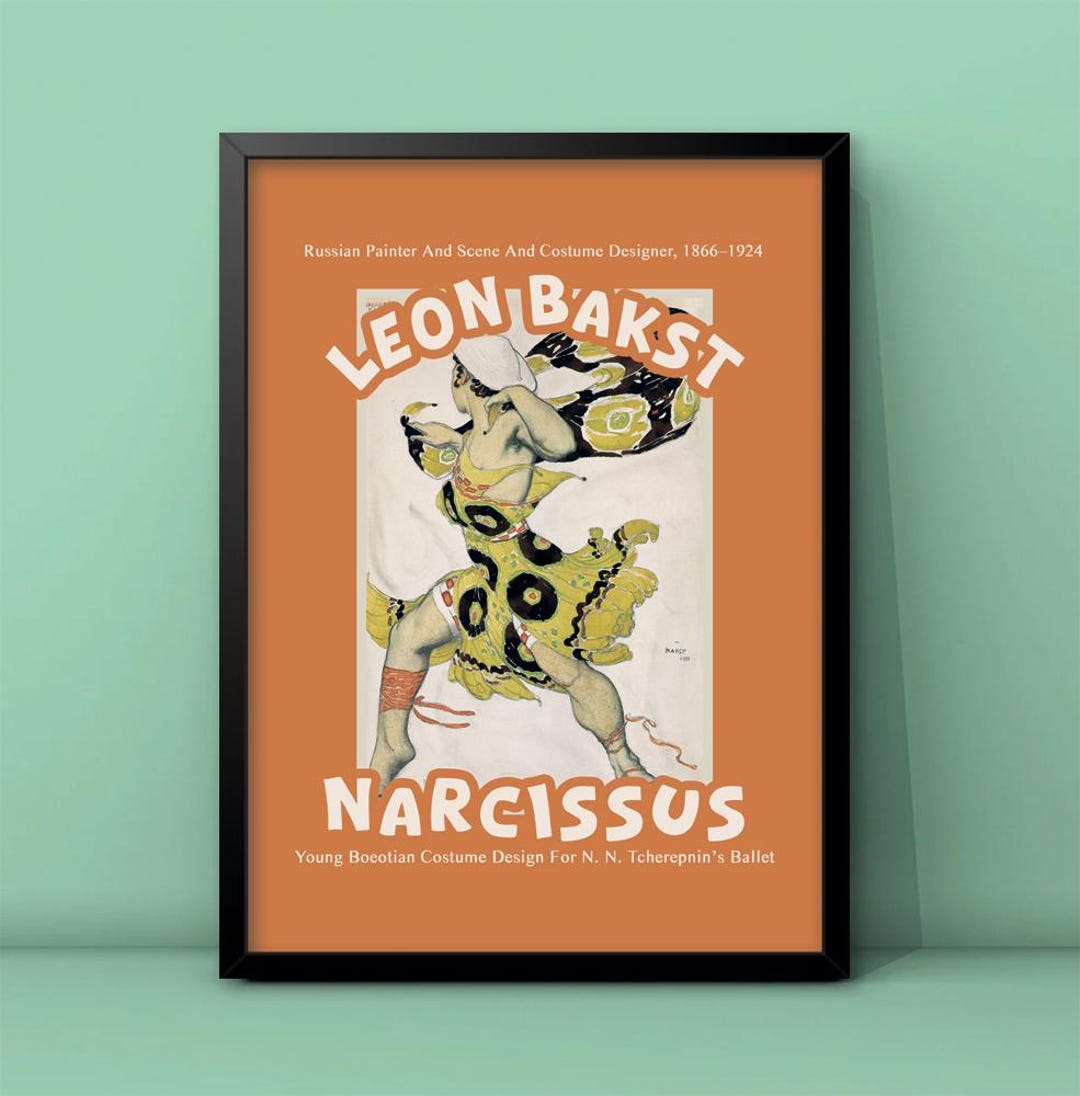 Leon Bakst Narcissus Print,theatrical Costumes by Leon Bakst,museum of ...