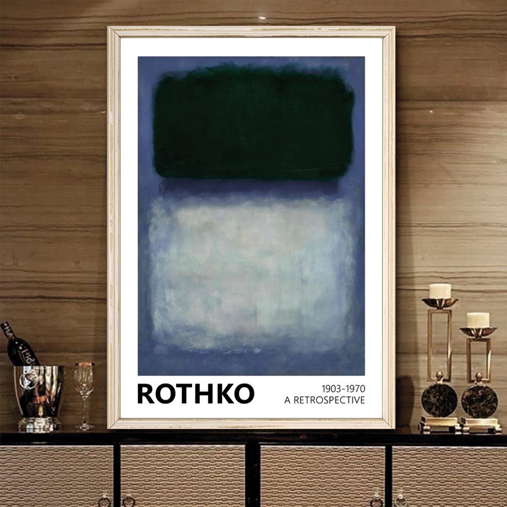 Mark Rothko White Blue Art Print,exhibition Print,modern Wall Decor ...