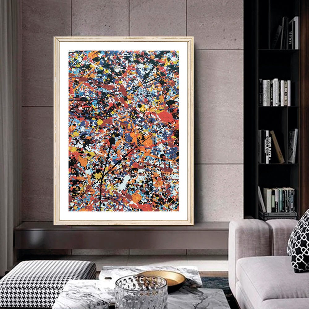 Jackson Pollock Abstract Print,exhibition Poster,pollock Abstract ...