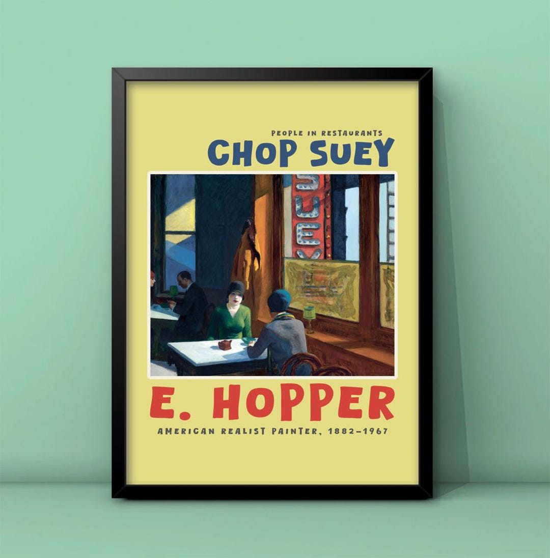 Edward Hopper Chop Suey, 1929 Print Wall Art,hopper Painting,chop Suey ...