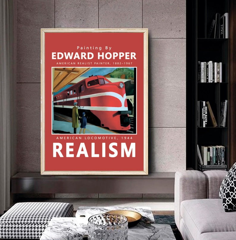 Edward Hopper American Locomotive, 1944 Print Wall Art,hopper Vintage ...