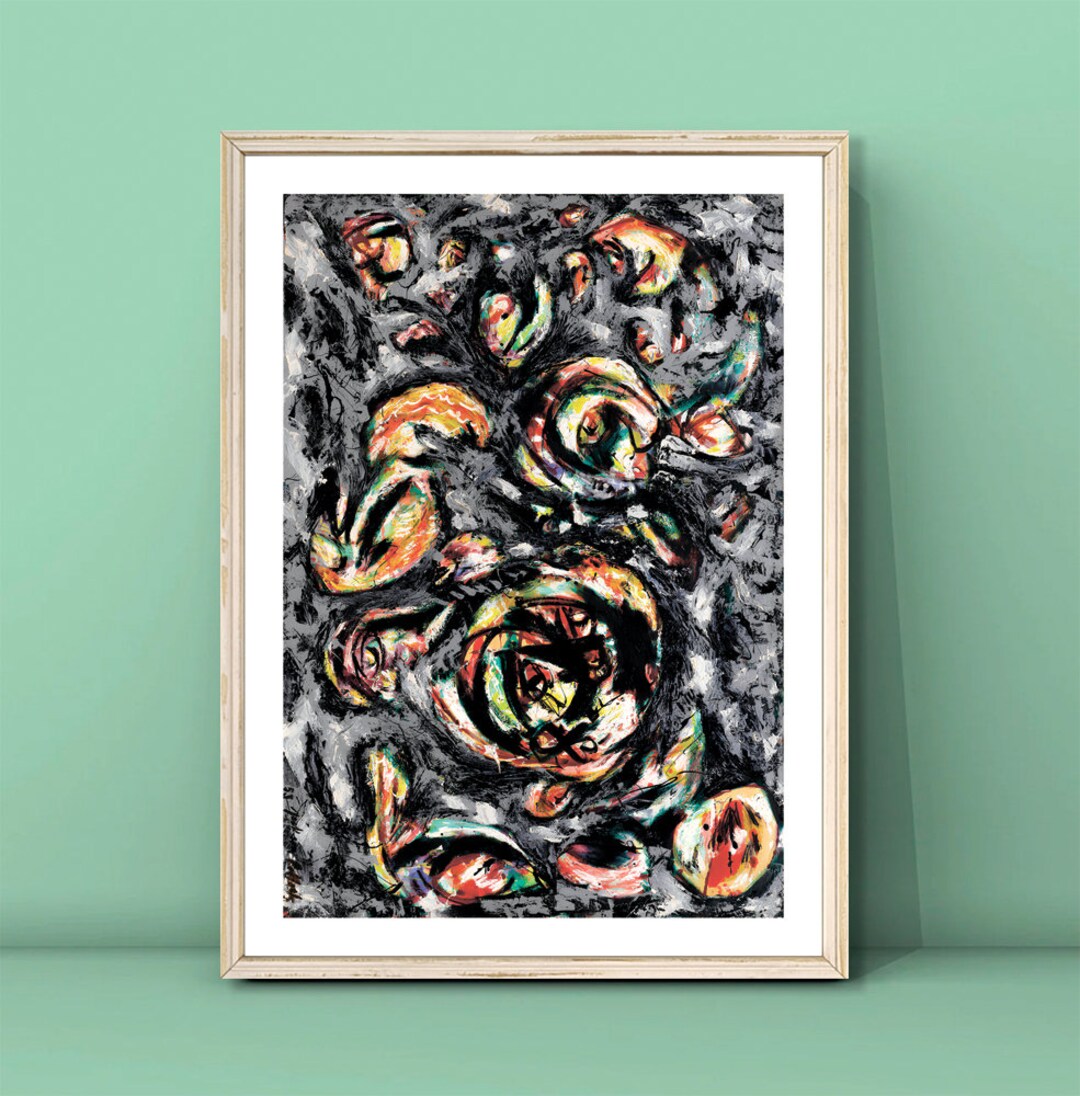 Jackson Pollock Abstract Print,exhibition Painting,pollock Print ...