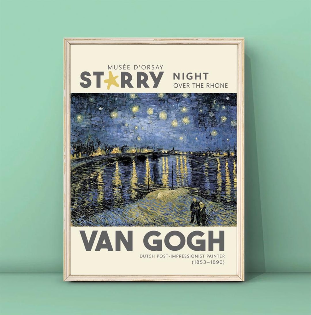 Vincent Van Gogh Starry Night Over the Rhone Print,van Gogh Painting ...