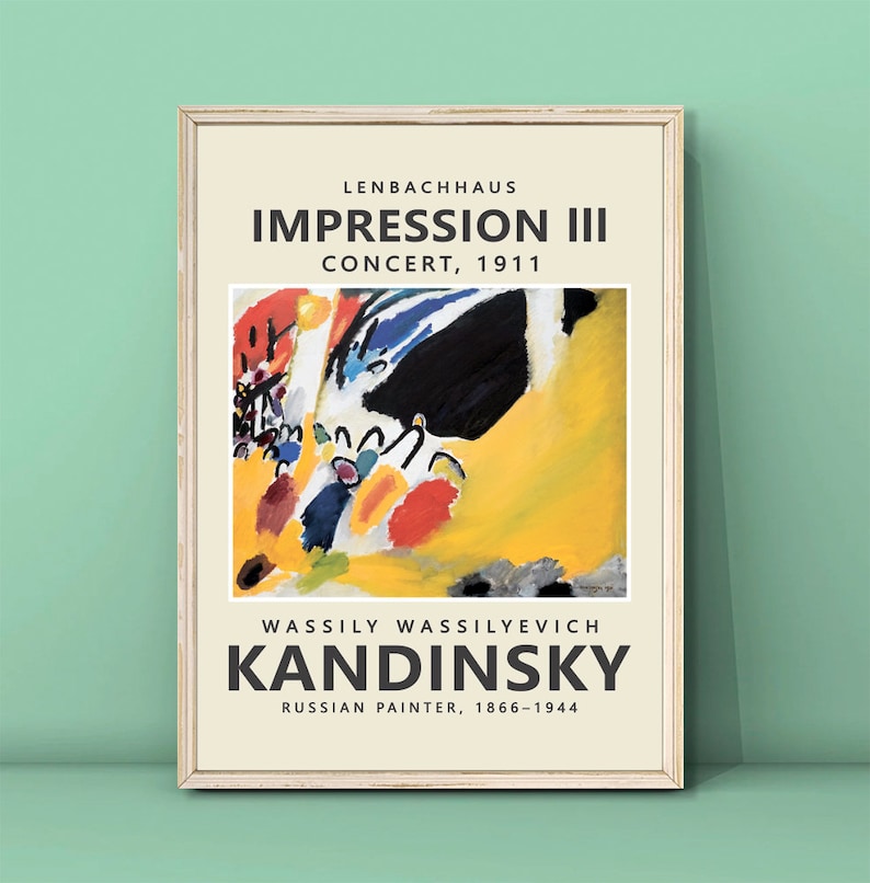 Wassily Kandinsky Impression Lll Concert, 1911 Print,kandinsky Painting ...