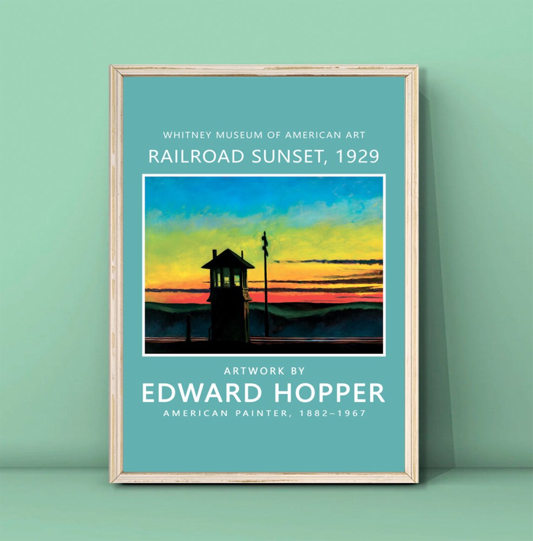 Edward Hopper, Railroad Sunset, 1929 Print Wall Art,hopper Painting ...