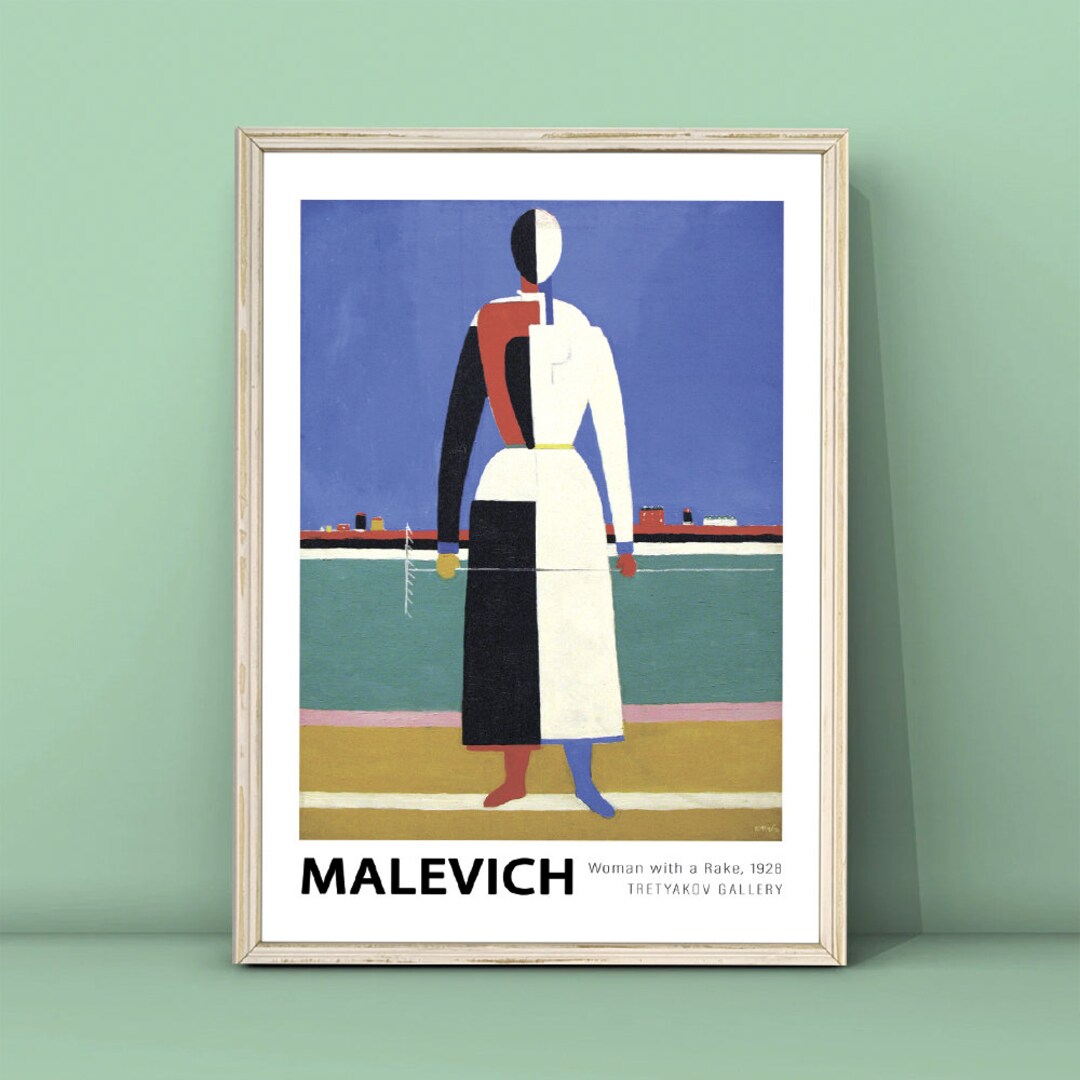 Kazimir Malevich Woman With a Rake, 1928 Print Wall Art,malevich Poster ...