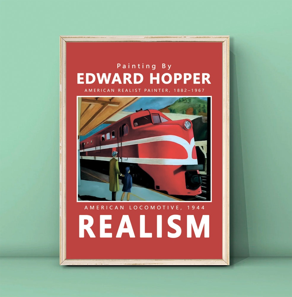 Edward Hopper American Locomotive, 1944 Print Wall Art,hopper Vintage ...