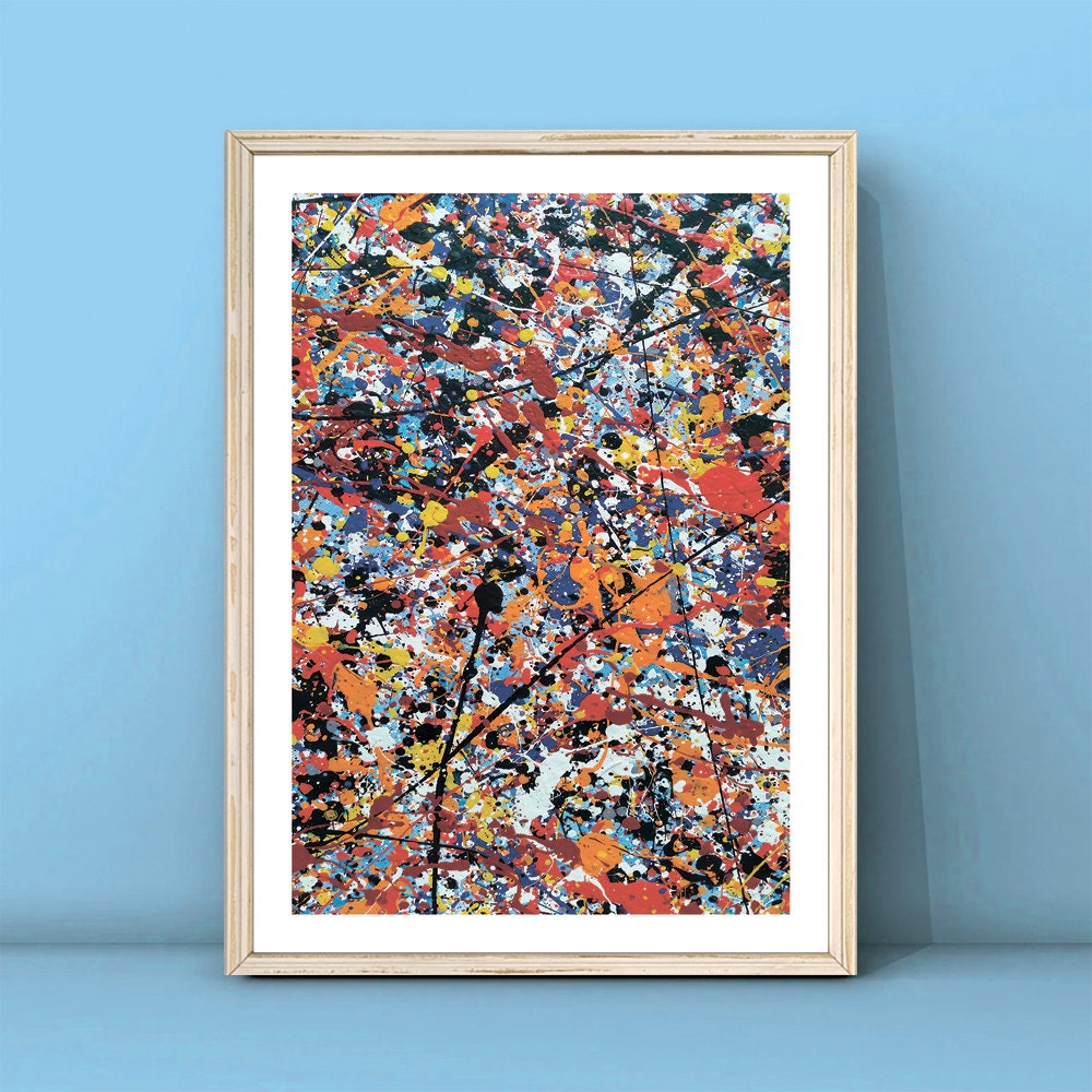 Jackson Pollock Abstract Print,exhibition Poster,pollock Abstract ...