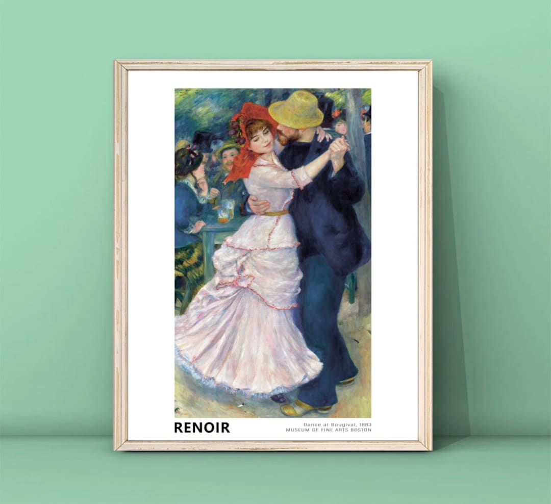 Pierre-auguste Renoir Dance at Bougival, 1883 Print,renoir Dance Poster ...