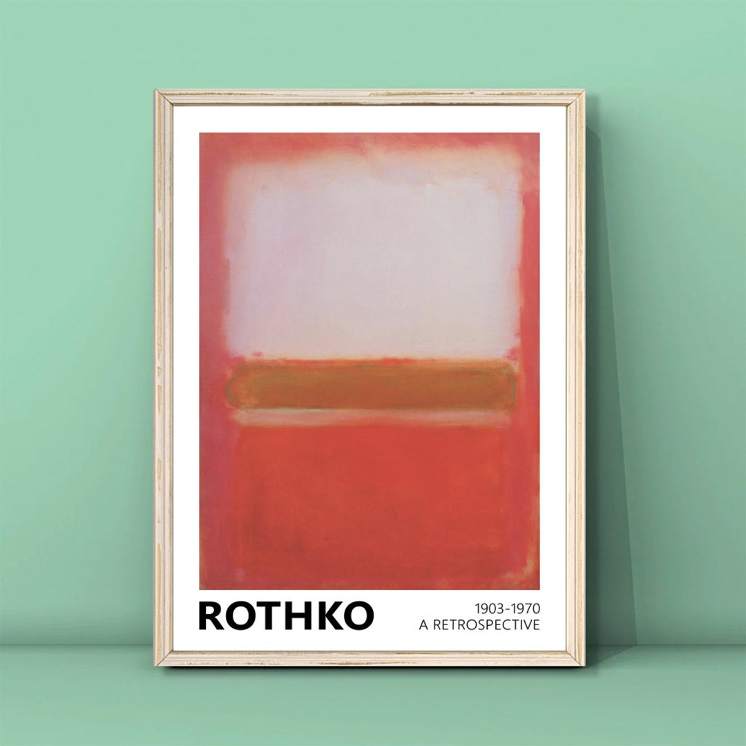 Mark Rothko White Pink and Mustard Print Art,exhibition Poster,rothko ...