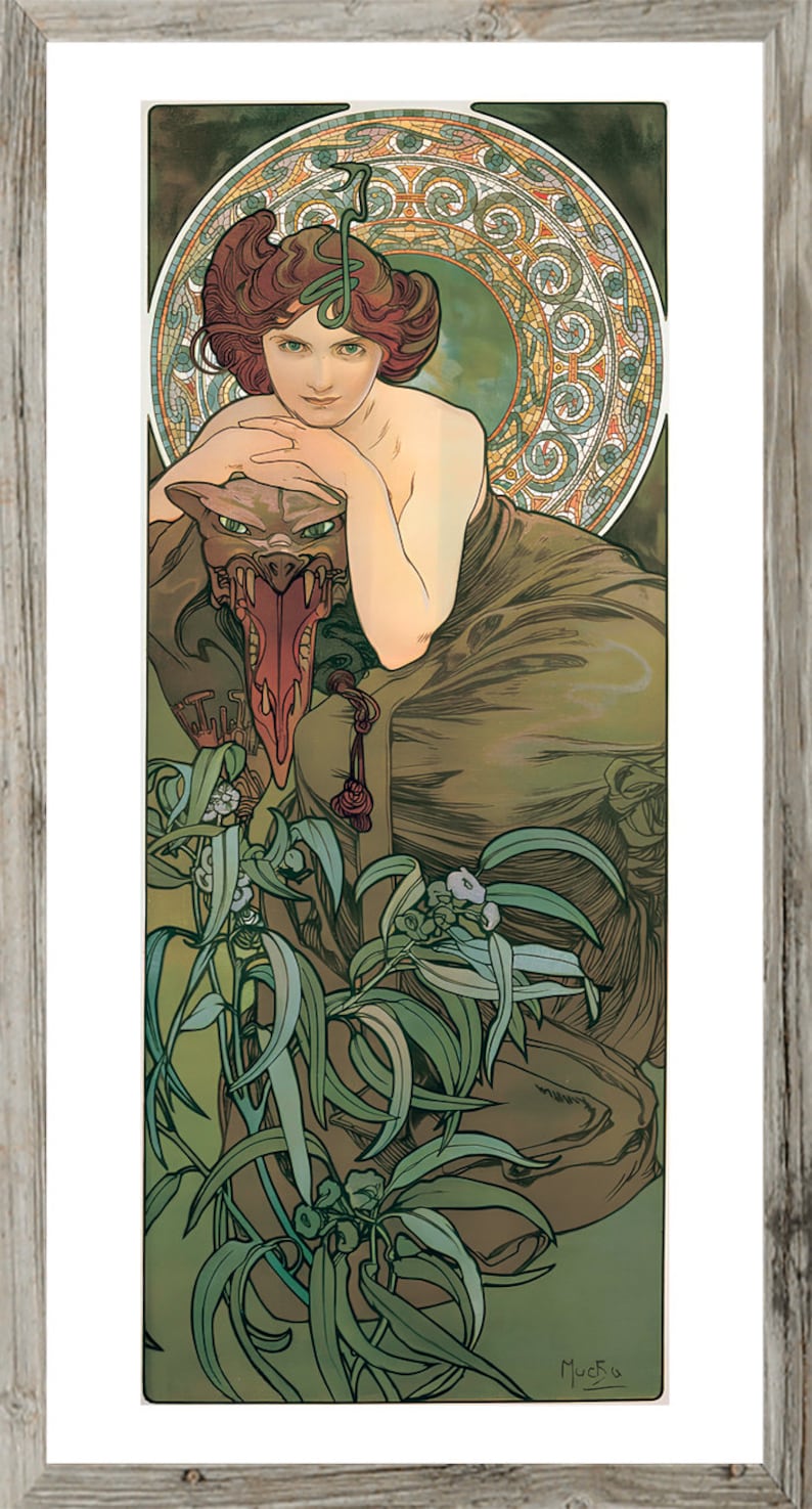 Alphonse Mucha Art Nouveau Woman Poster Set (digital Download) - Etsy