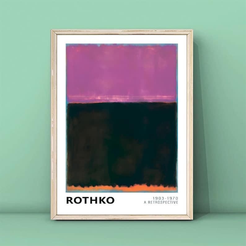 Mark Rothko Art Print: Purple, Orange & Black Modern Wall Decor ...