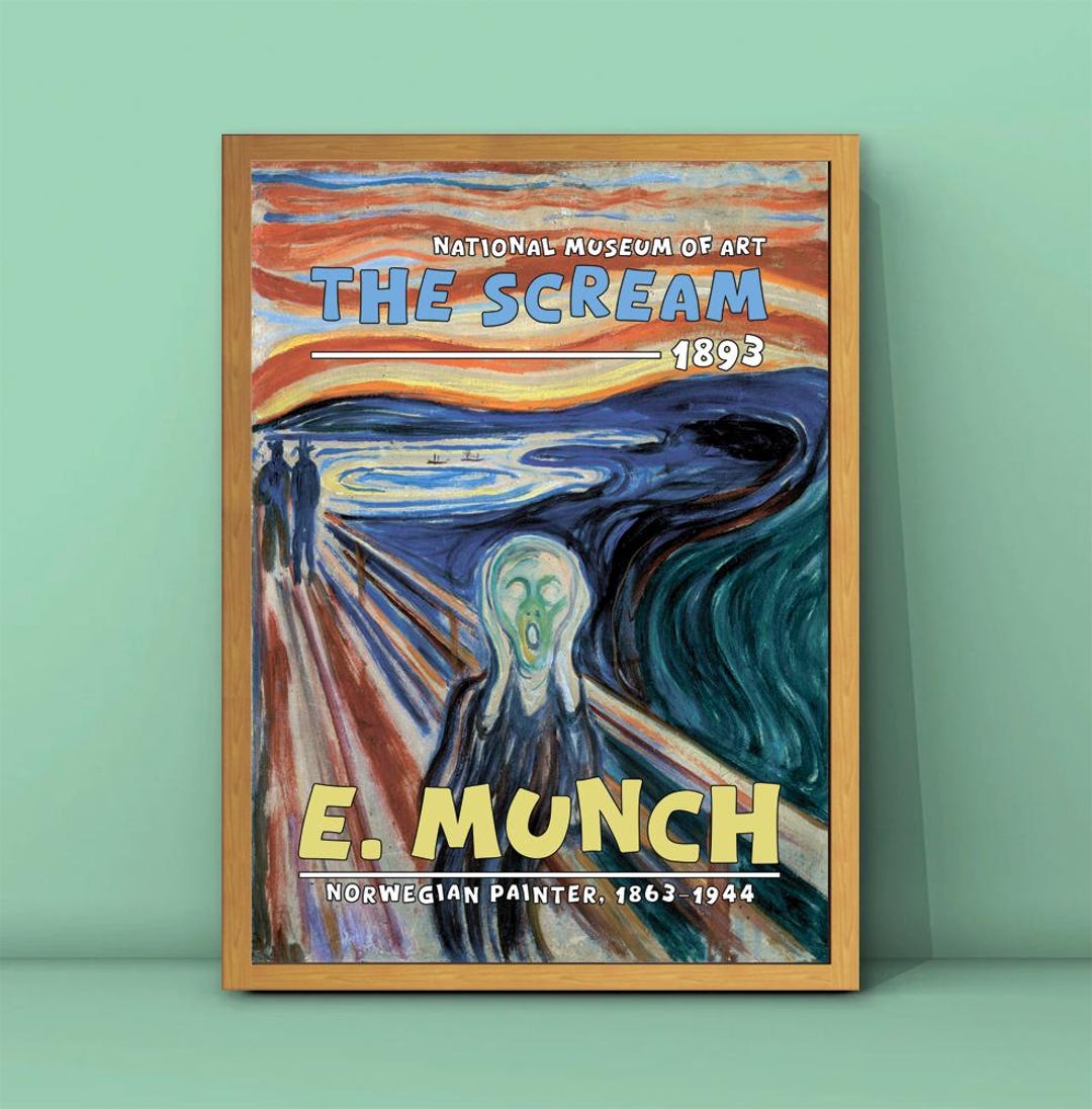 Edvard Munch the Scream 1893 Print,landscape Paintings by Munch,the ...